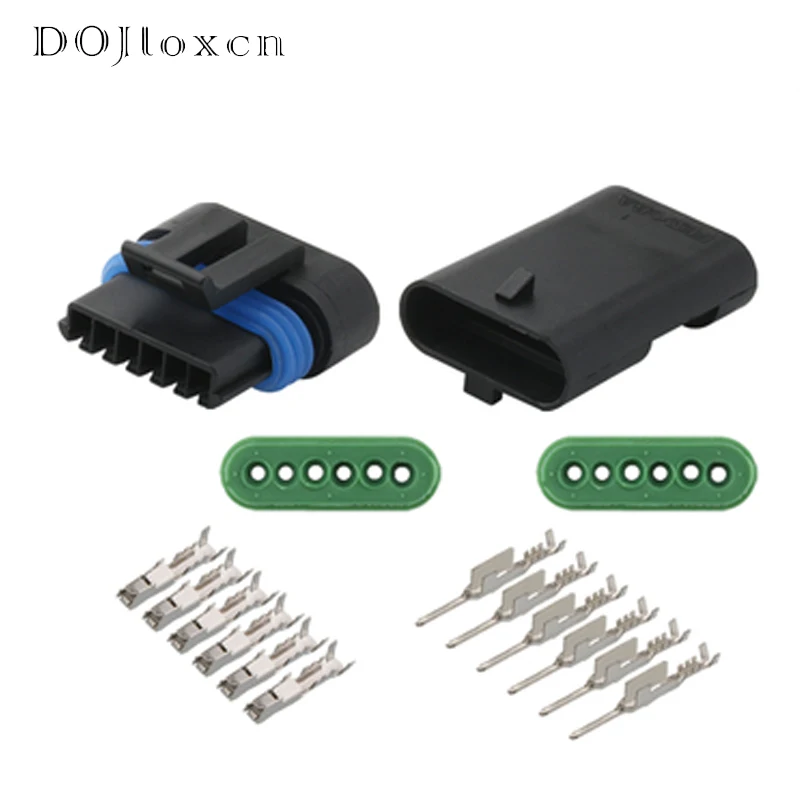 1-5-10-20-50-Sets-6-Pin-Delphi-Automotive-Waterproof-Connector-Male ...