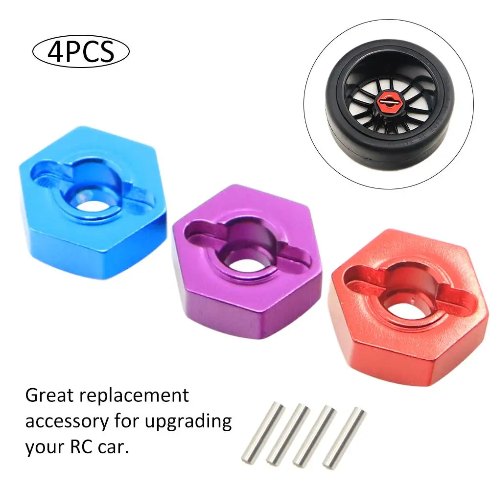 4PCS 12mm Rad Hex Stick Hub Adapter Combiner Koppler mit Pins Schrauben ...