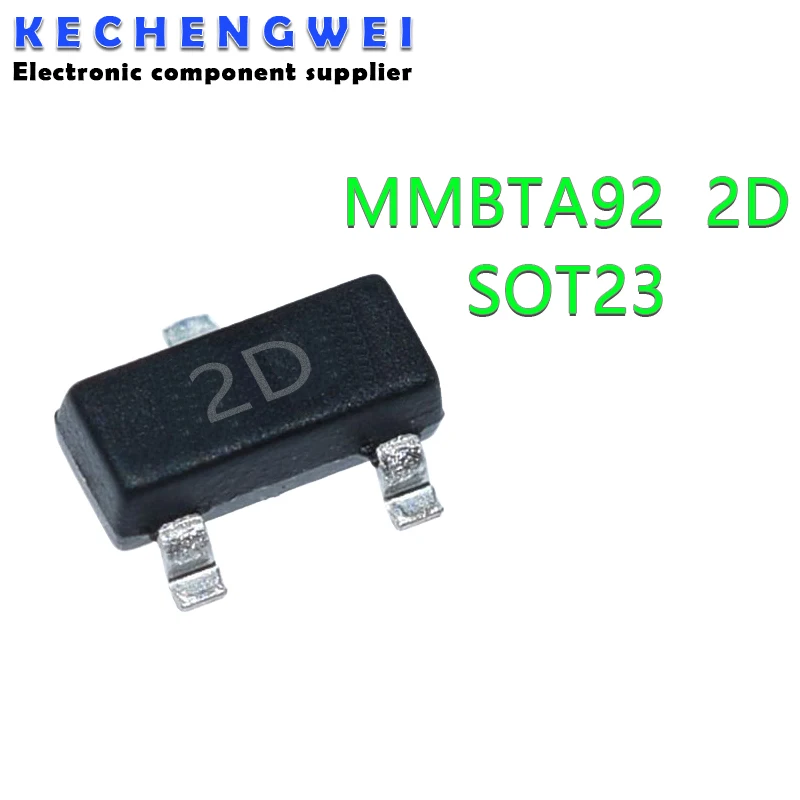 100 Uds MMBTA92 SOT23 A92 SOT MMBTA92LT1G SMD 2D SOT-23 SMD transistor ...