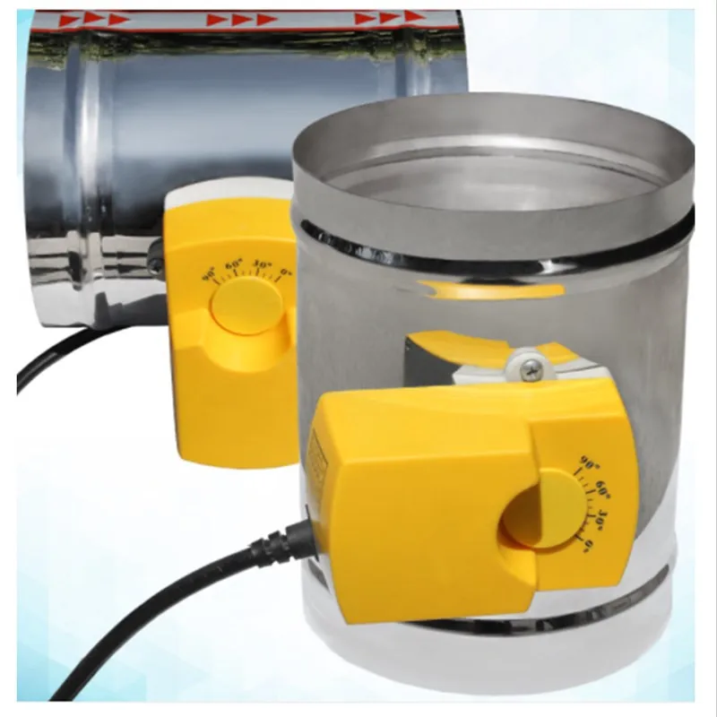 125MM-stainless-steel-adjustable-air-damper-220V-electric-three ...