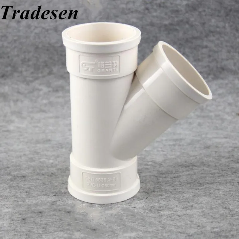1pcs-PVC-White-Inner-Dia-50-75-110-160mm-Drain-pipe-inclined-tee-45-Degree-Tee.jpg
