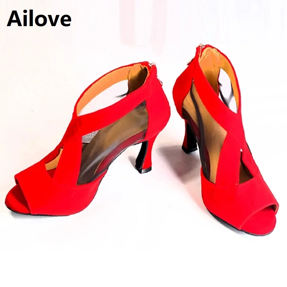 Women-Ballroom-Party-Wedding-Dance-Shoes-Red-Latin-Salsa-Rumba-Social ...