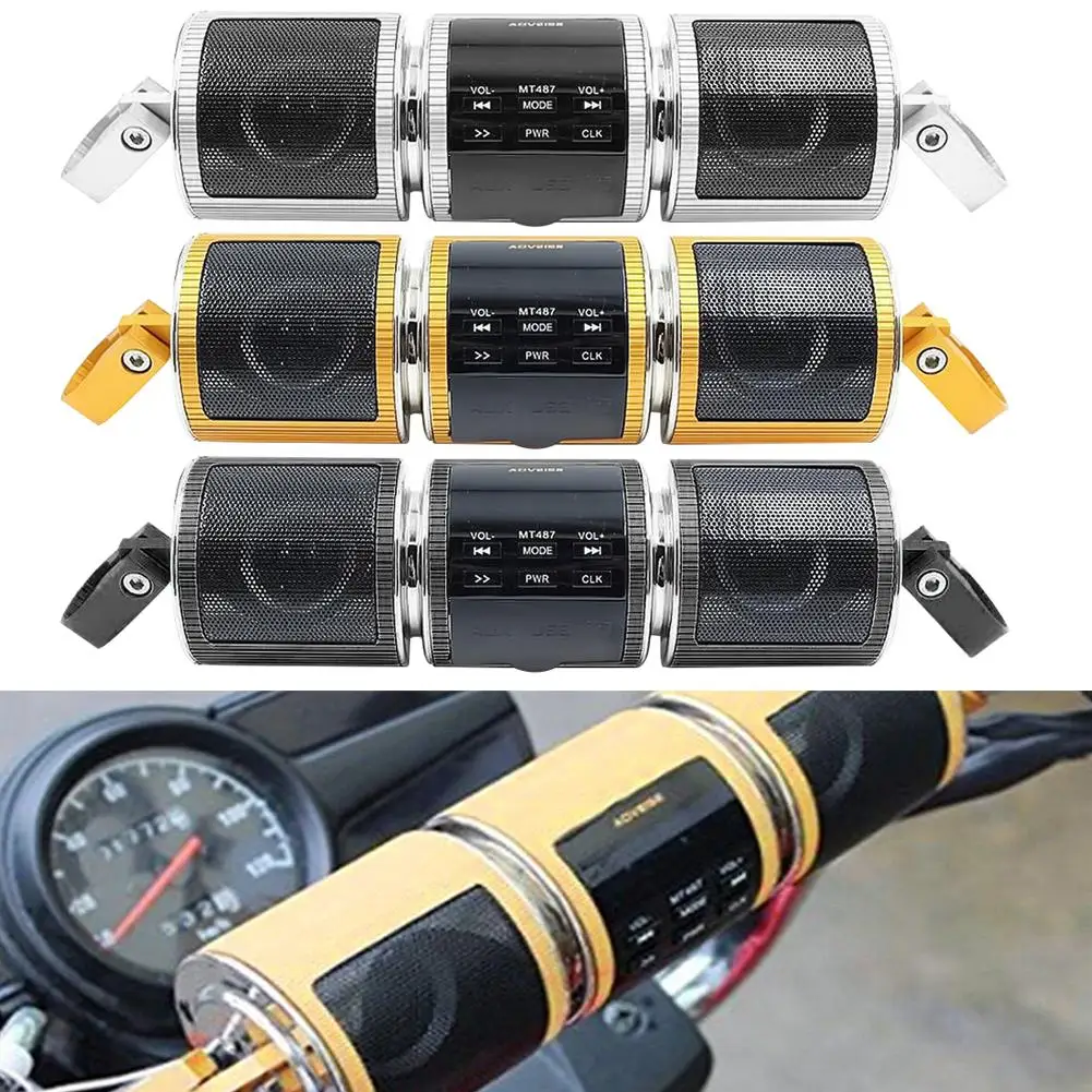 Waterproof Motorcycle Mp3 Bluetooth Fm Radio Stereo Speaker Audio Music ...