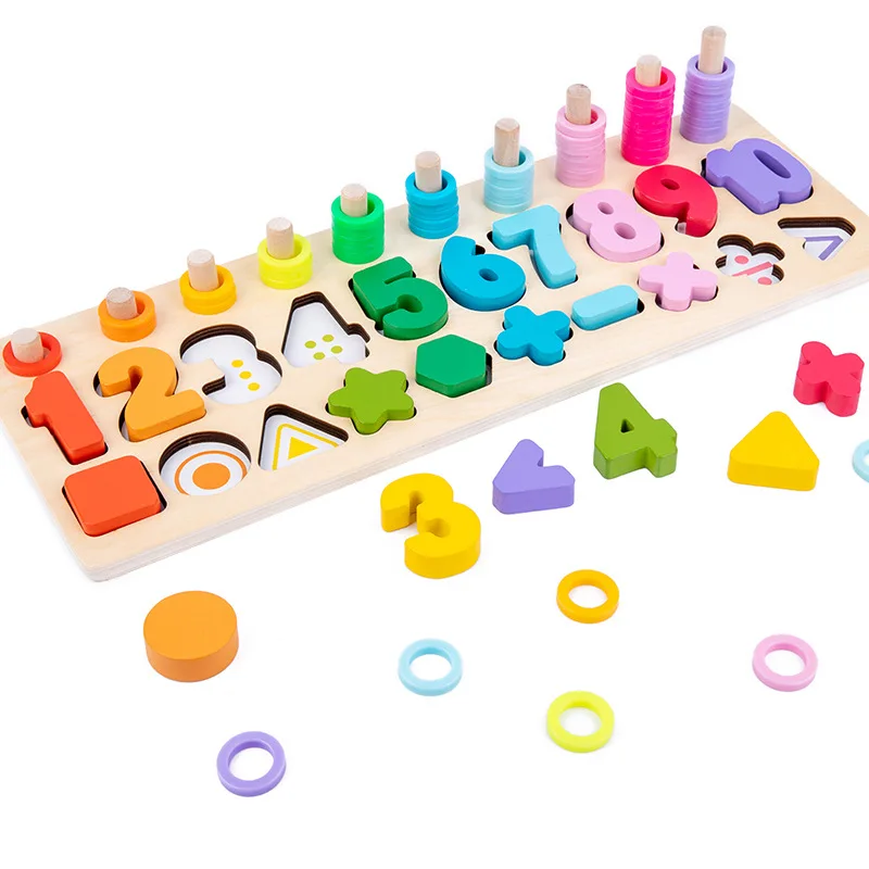 Wooden-Pair-Number-Board-Multi-function-Computing-Game-Children-s ...