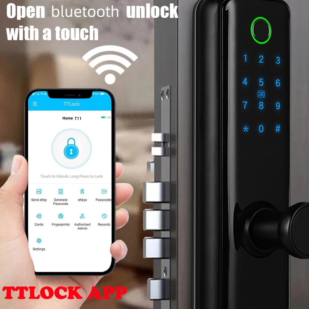 TTlock App Fingerprint Eletronica Lock bluetooth WiFi Remote Control ...