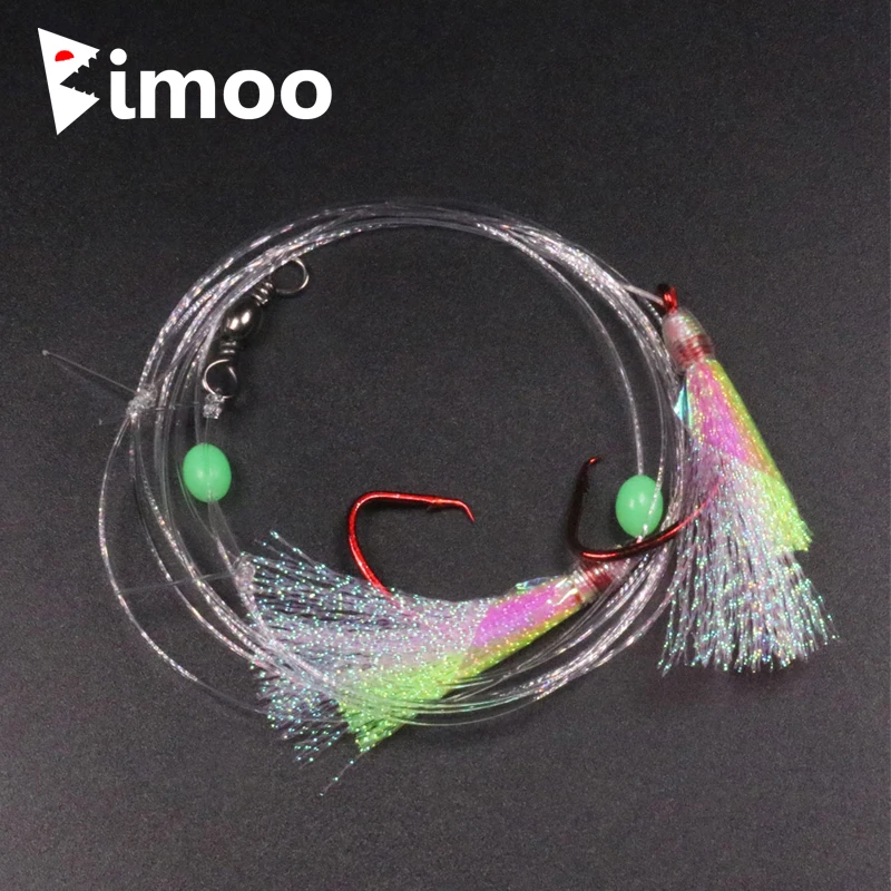4 Bags 3/0 4/0 5/0 Red Nickle circle hook Large Flash Sabikis Cod ...