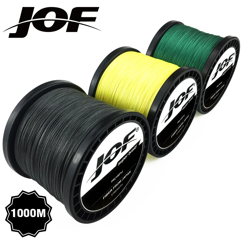 JOF PE Fishing Line 8 Strands Braided Fishing Line 22-88LB 1000M 500M ...