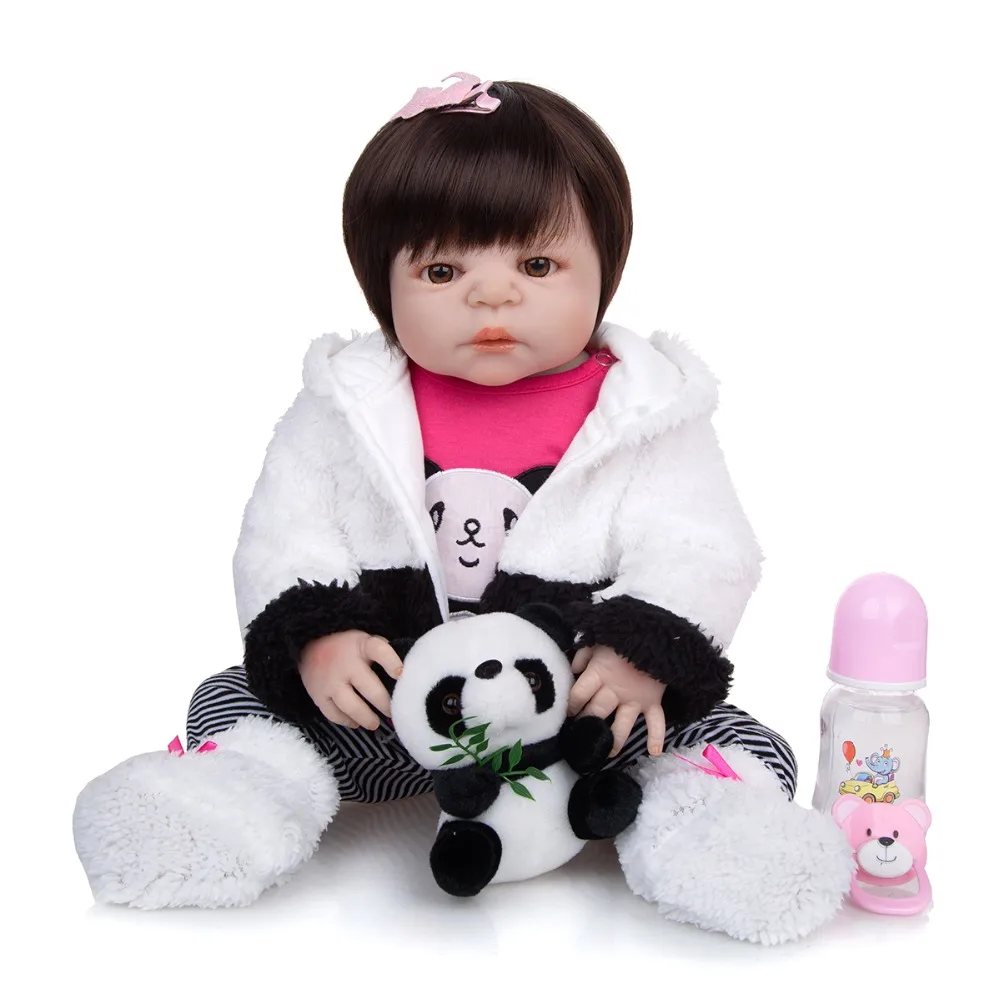 Bebes-23-Inch-Reborn-Baby-Doll-Full-Silicone-Body-Lifelike-Fashion-Baby ...
