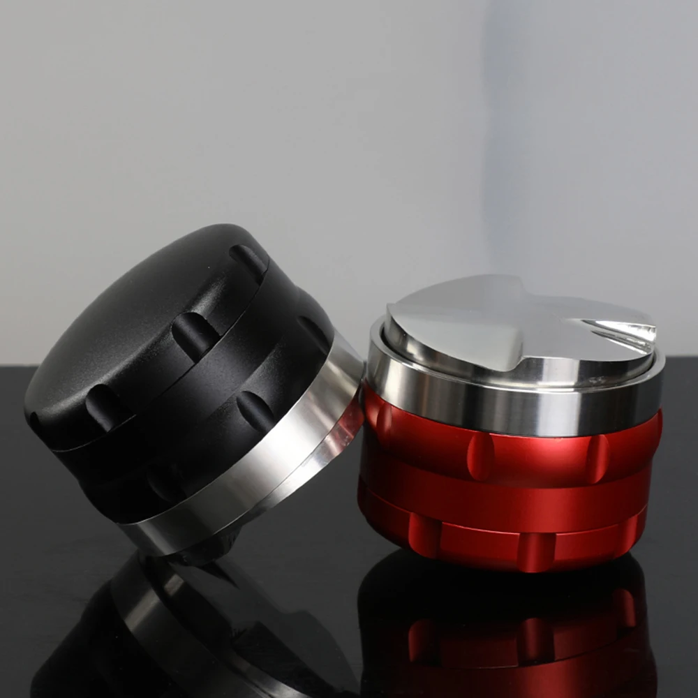 58mm 스테인레스 스틸 커피 탬퍼 네 각진 슬로프 조절 파우더 해머 천 파우더 레벨러 도구 주방 악세사리커피 탬퍼