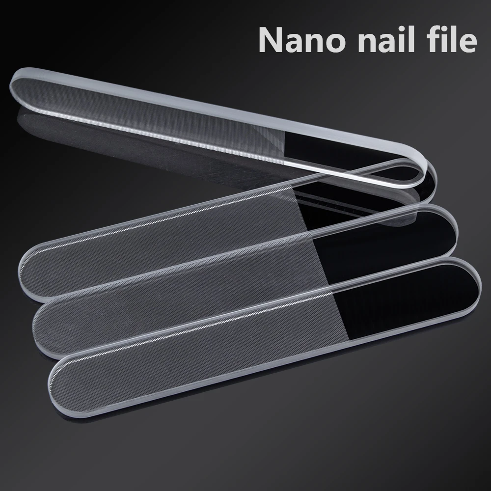 10pcs Nano Glass Nail Files Buffer Crystal Transparent Sanding ...