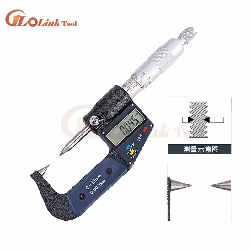 0-25mm 0.001mm Digital Double Point Outside Micrometer Electronic ...