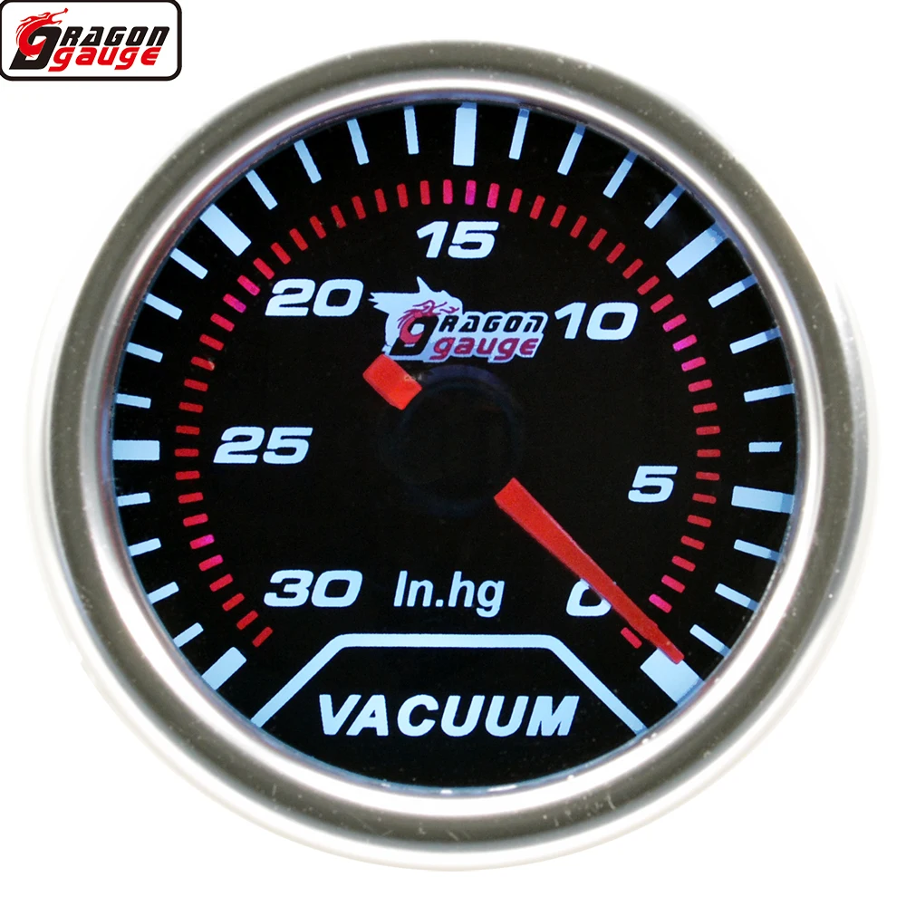 Dragon Universal 52mm White Backlight Turbo Vacuum Meter Mechanical ...