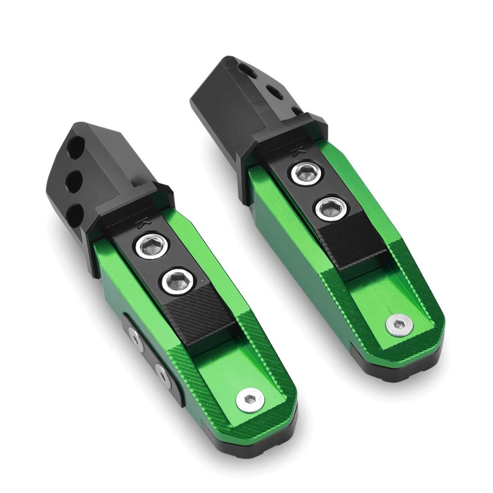 Motorcycle Rear Passenger Foot Pedals Footrests Foot Pegs For Kawasaki ...
