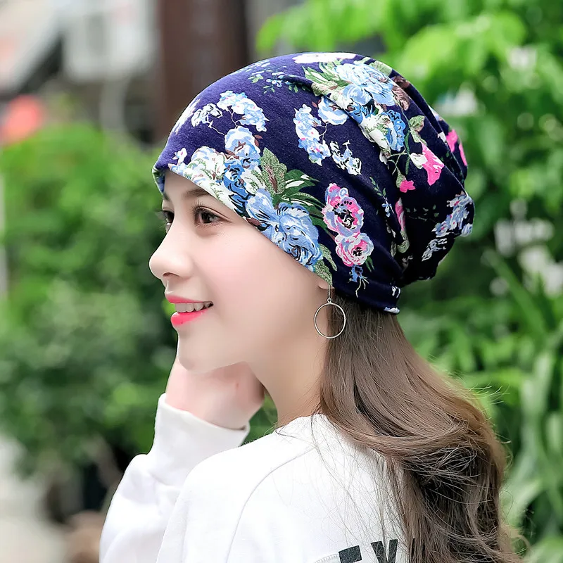Spring-Summer-Beanies-Hats-For-Women-Thin-Cotton-Skullies-Beanies-Flower-Turban-Hats-Street-Hip ...