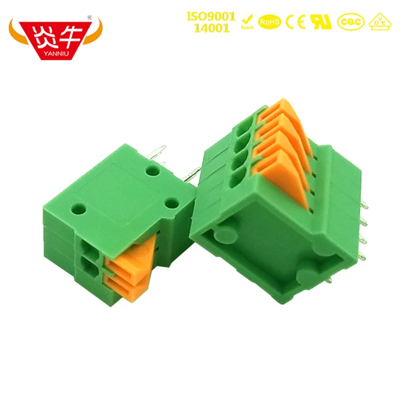 Kf141v 2.54 2p ~ 12pin Pcb Spring Terminal Blocks Dg141v 2.54mm 2pin ...