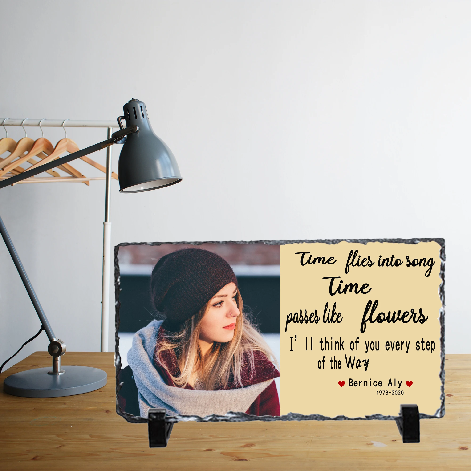 Customized Photo Personality Name /text Portrait Slate Painting Vintage ...