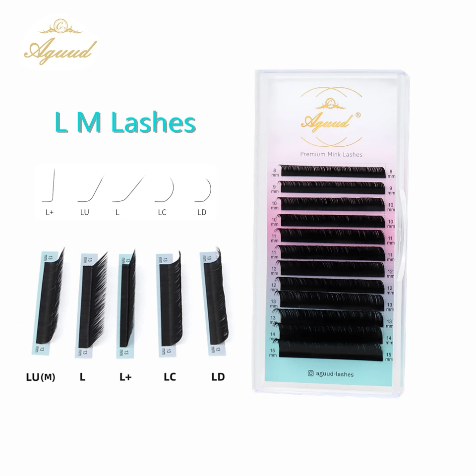AGUUD-L-L-LC-LD-LU-M-Curl-Lashes-Mix8-15mm-L-Shape-Eyelashes-Extensions ...