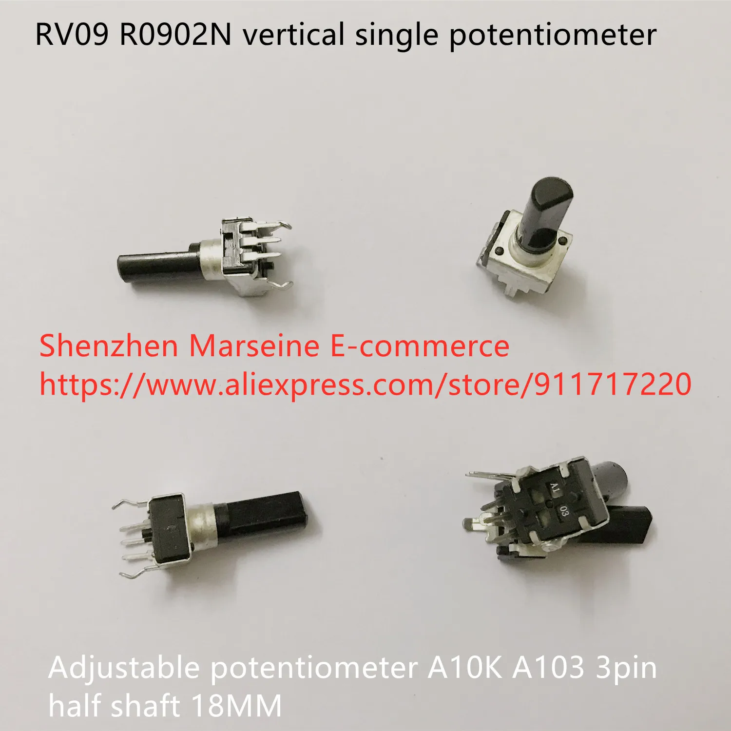 Rv09 Potentiometer 18mm | Switch - Original New 100% Rv09 R0902n Single ...