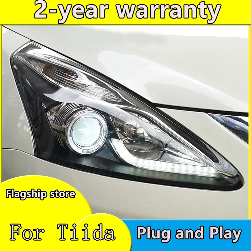 Car-Styling-for-Nissan-Tiida-Headlights-2011-2015-Tiida-LED-Headlight ...