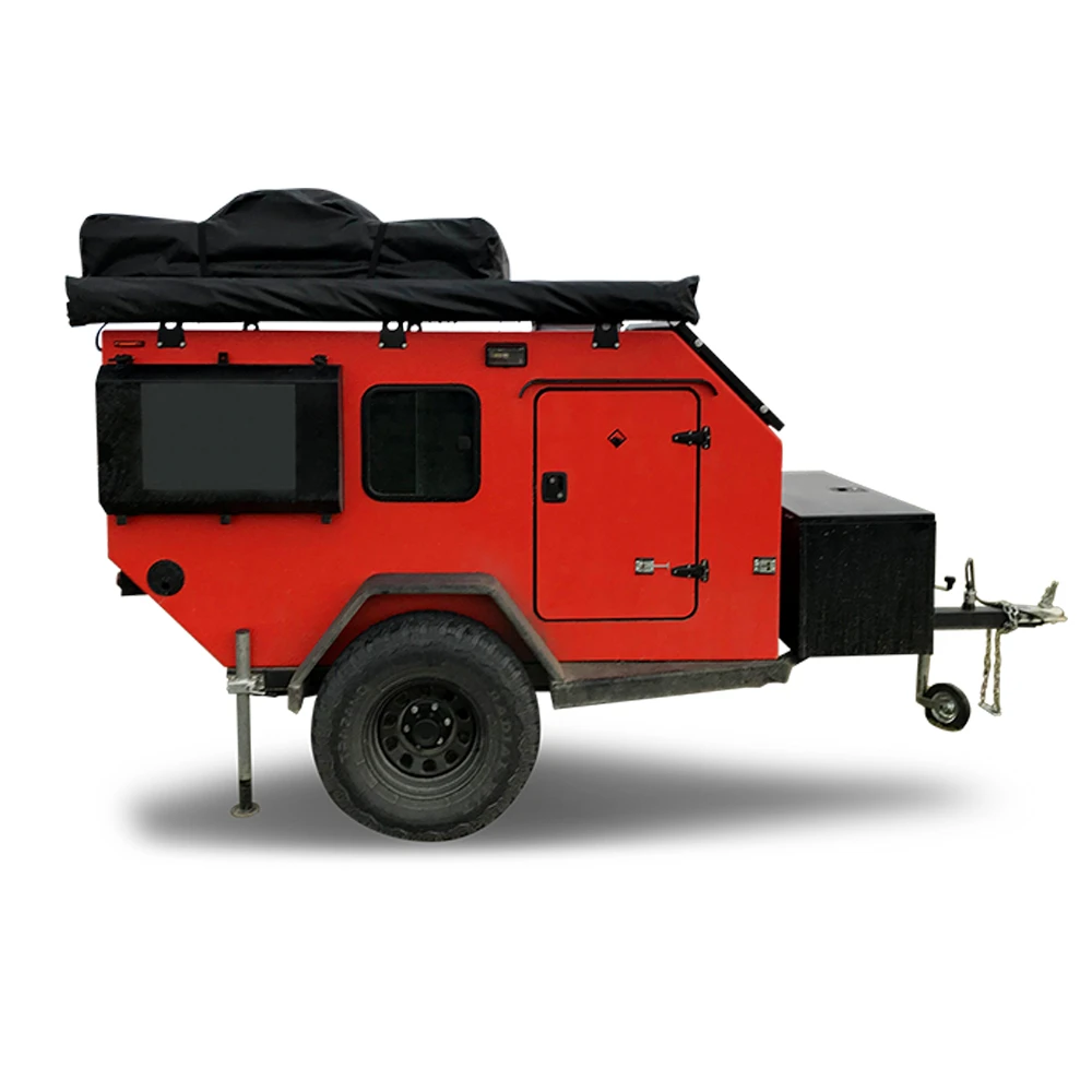 Red Small Offroad Utility Camping Trailer With Box For Sale Tent Travel ...