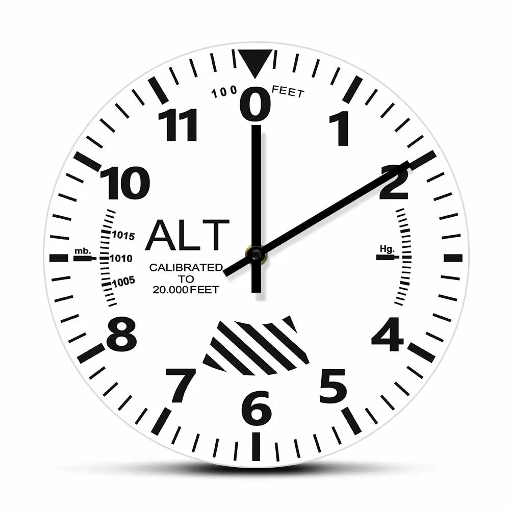 Aviation-Airplane-Altimeter-Wall-Clock-Modern-Design-Home-Decor-Clock ...