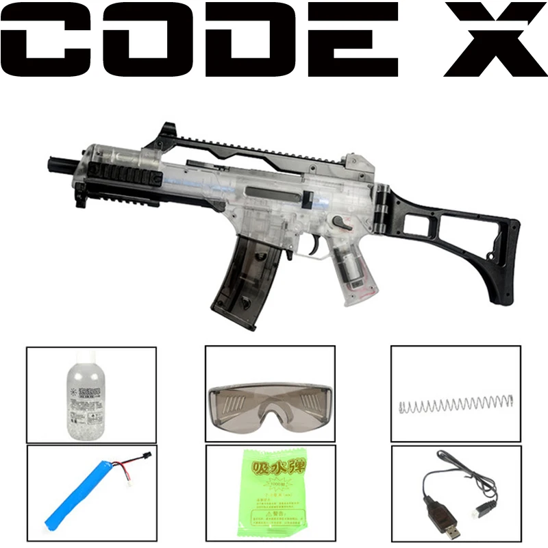 Code X Xwr G36 V2 Wbb Transparent Black Gel Ball Blasting Magazine ...
