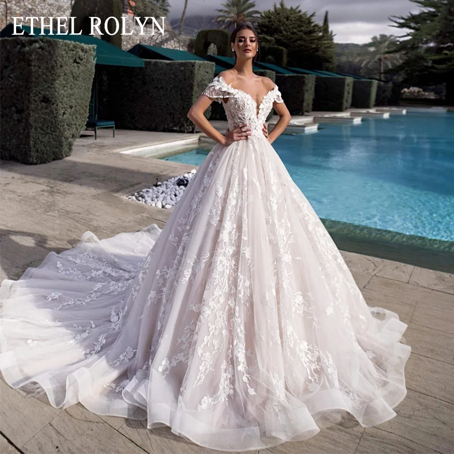 ETHEL ROLYN Luxury Princess Wedding Dress For Women 2023 Off Shoulder ...