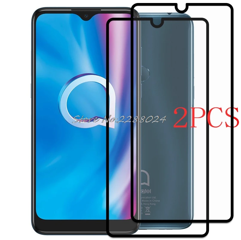2pcs For Alcatel 1se 1v 1s 3l 2020 Screen Protector Full Cover Tempered