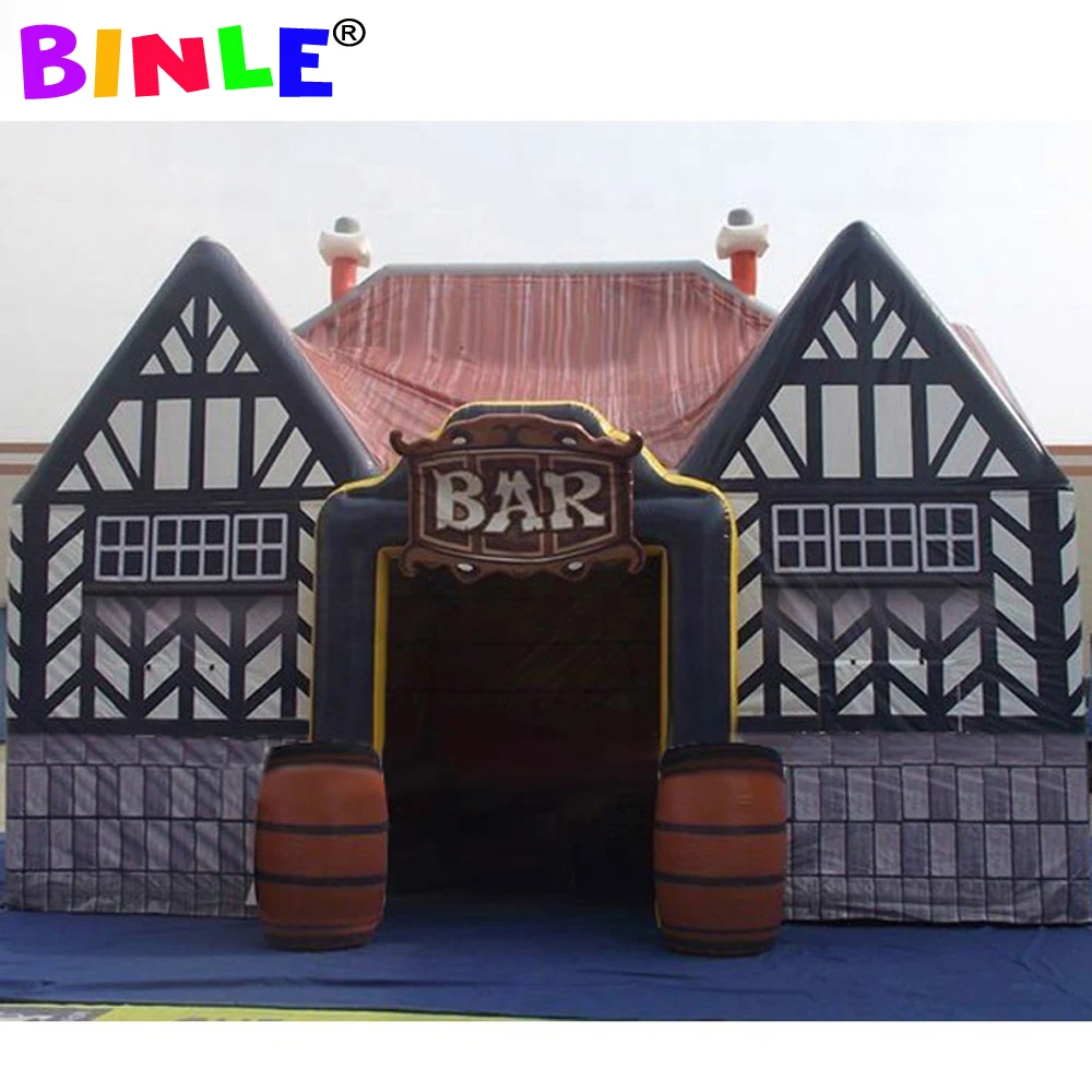 Custom-house-shaped-giant-inflatable-bar-tent-inflatable-irish-bar-pub ...