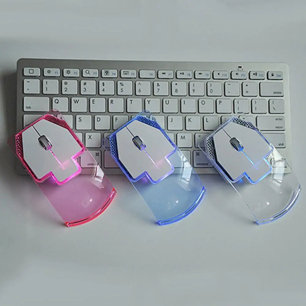 Creative-Ultra-thin-Mouse-Transparent-2-4GHz-Wireless-Optical-Luminous ...