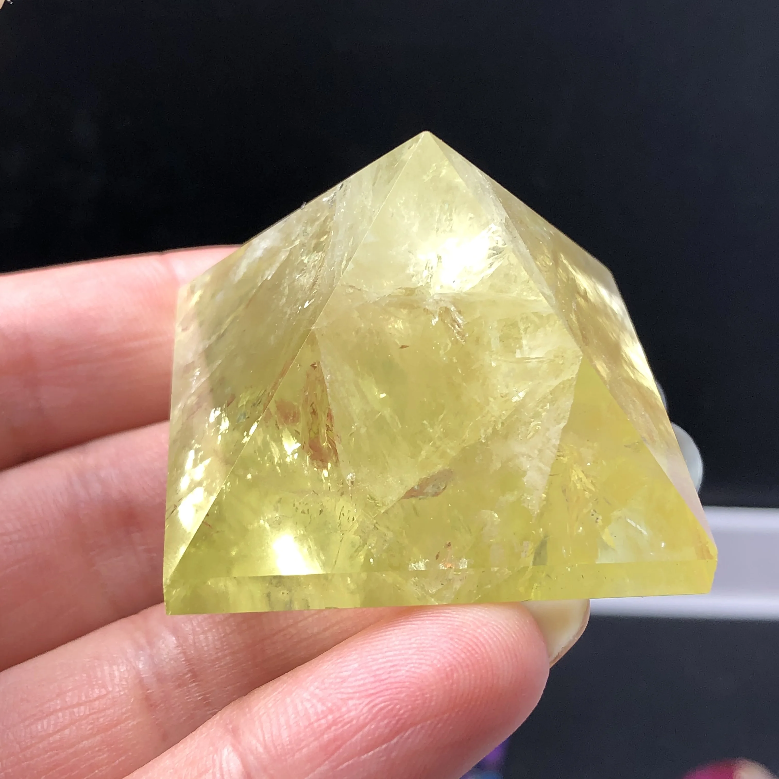 Materials Amazing Yellow Aventurine Pyramid Reiki Healing Chakra ...