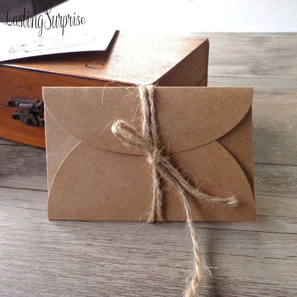 Sobres de papel Kraft Retro para manualidades, sobres de papelería de ...
