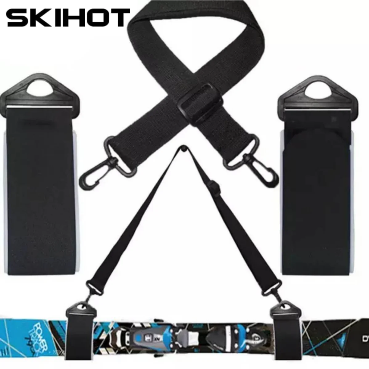 Skihot Snowboard Pole Shoulder Strap With Bode Hook Adjustable Nylon ...