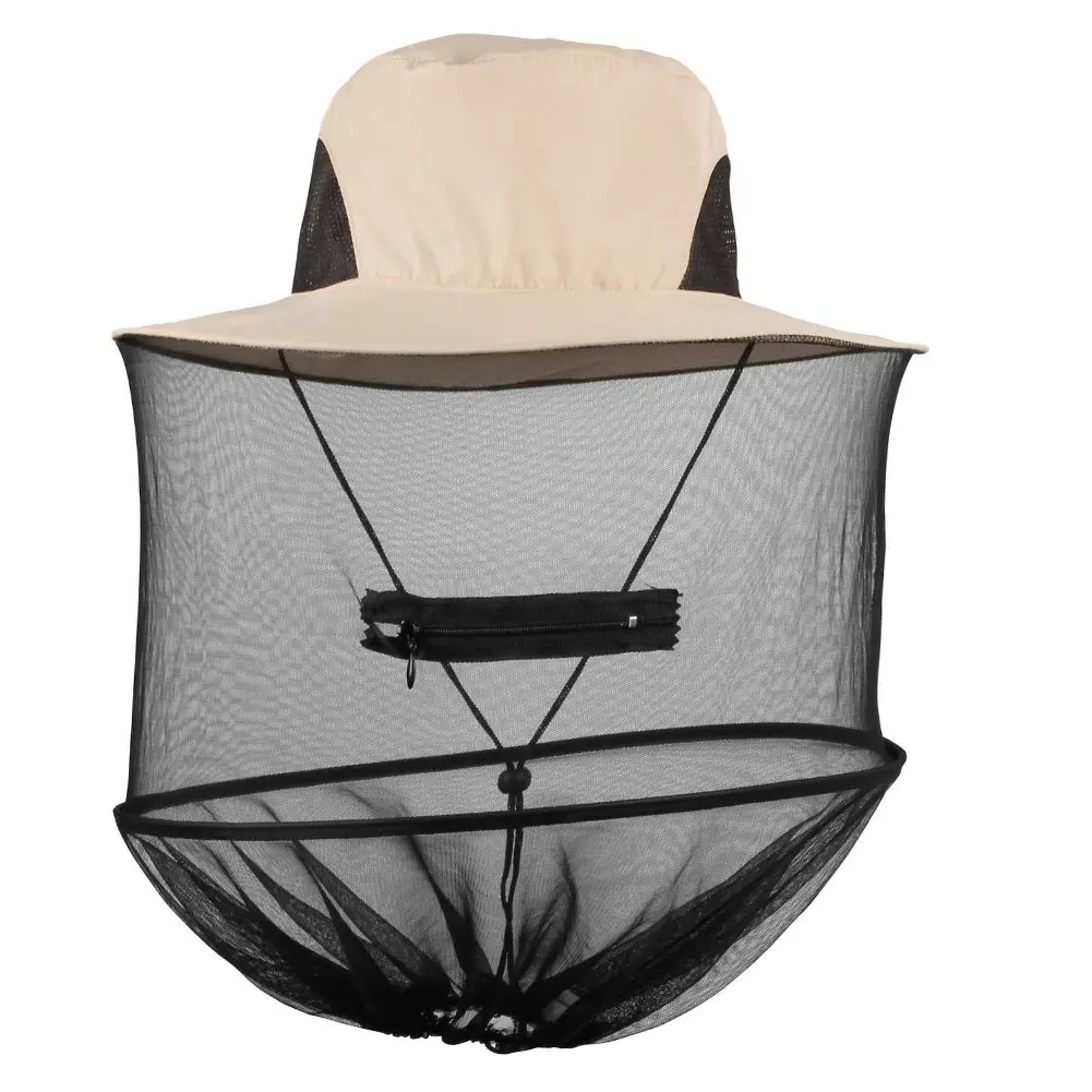 Outdoor Mosquito Head Net Hat - Fishing Cap Midge Insect Bug Face1 ...