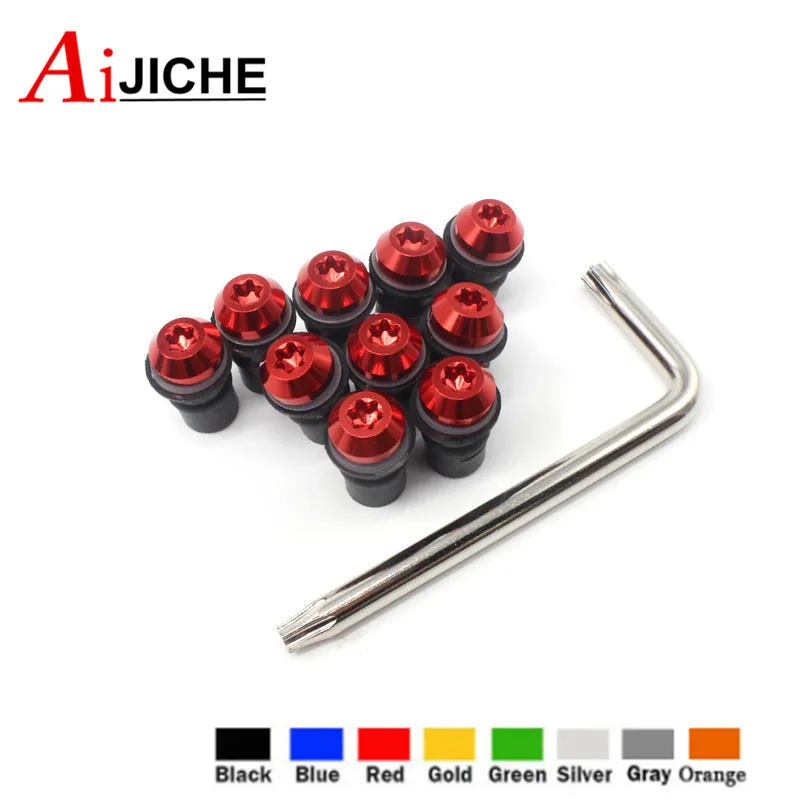 Tornillos universales para motocicleta, Kit de 10 piezas y 5MM para parabrisas Cafe Racer ...