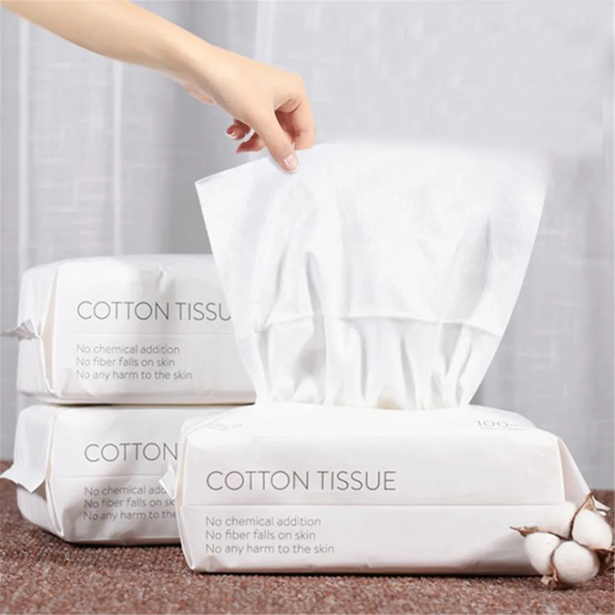50-100pcs-Disposable-Soft-Cotton-Tissue-Face-Wipe-Clean-Makeup-Towel ...