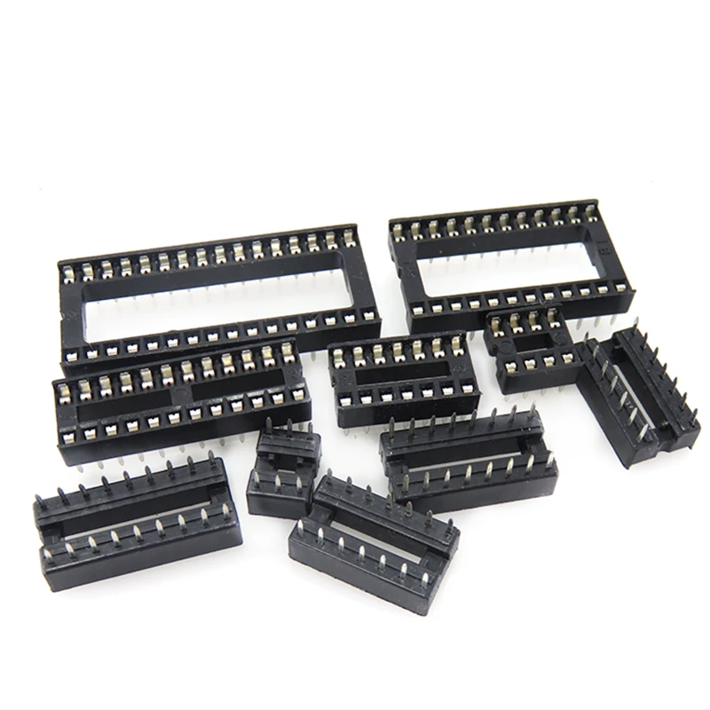 10PCS IC Sockets 6 8 14 16 18 20 24 28 32 40 Pin Connector DIP Socket ...