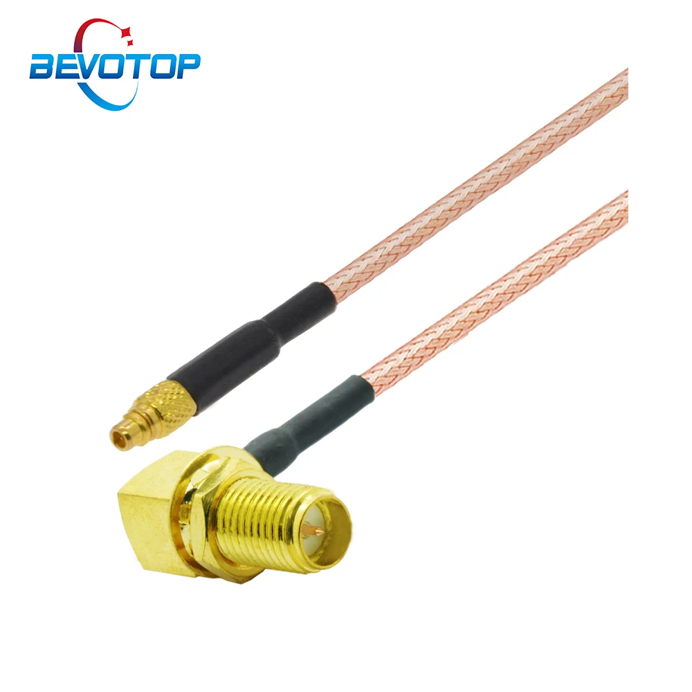 2pcs/lot Straight Mmcx Male To Rp-sma Female 90 Degree Rg316 Pigtail Fpv Antenna Adapter Rf ...