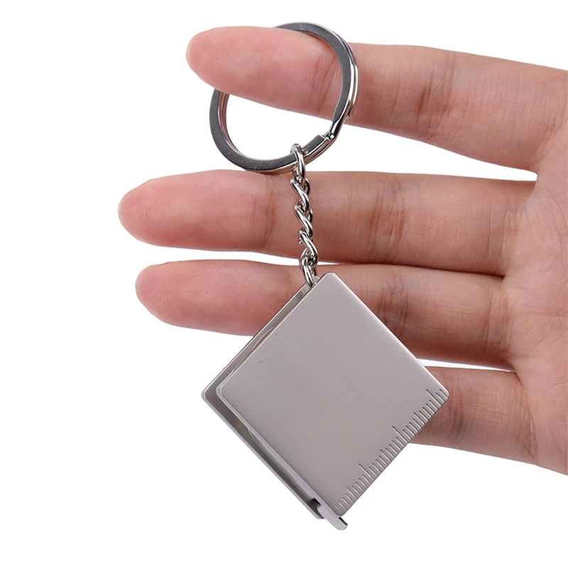1M-Mini-Stainless-Steel-Retractable-Ruler-Tape-Measure-Keychain-Keyring ...