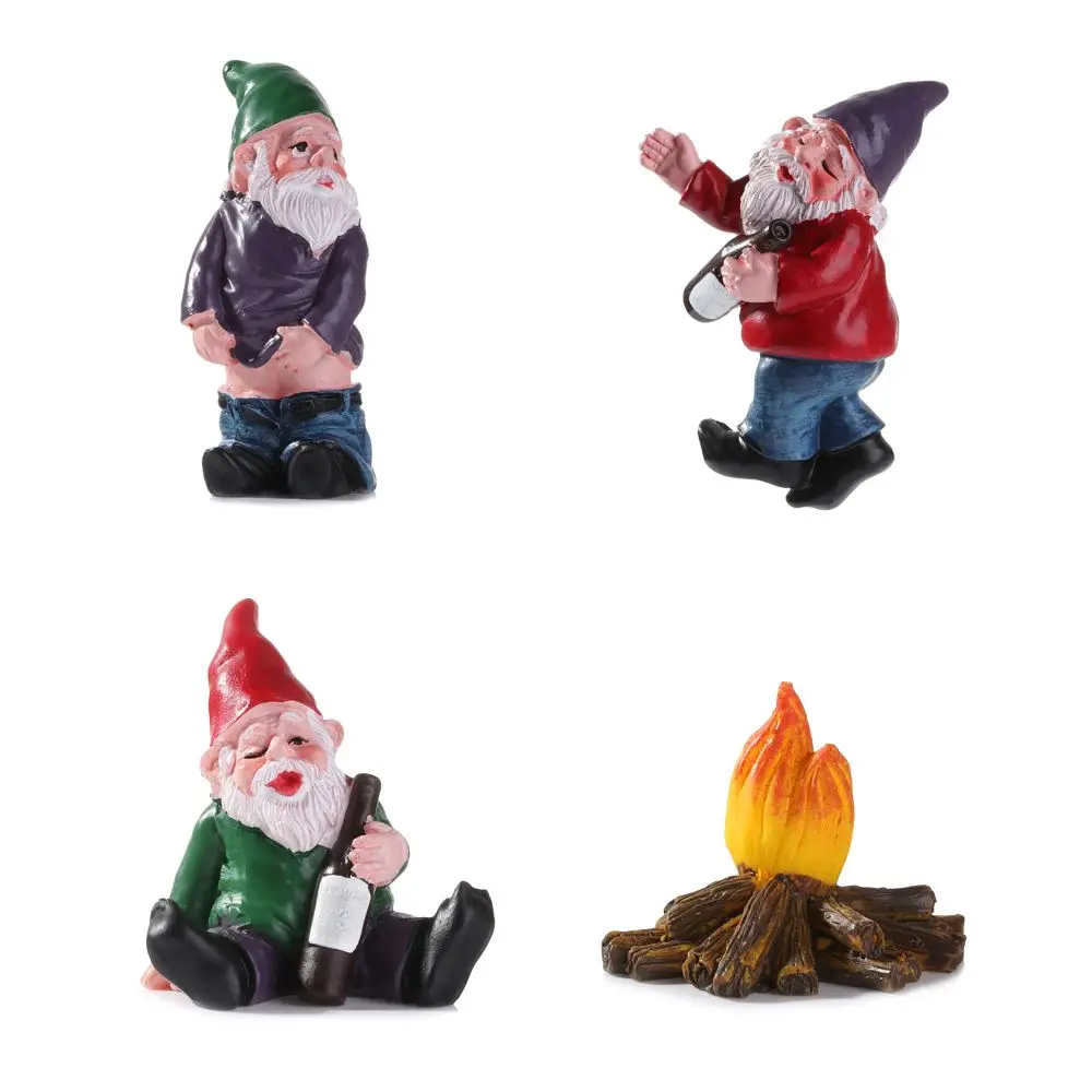 Moss Terrarium Ornaments Drunk Elves Funny Peeing Elf Micro Landscape ...