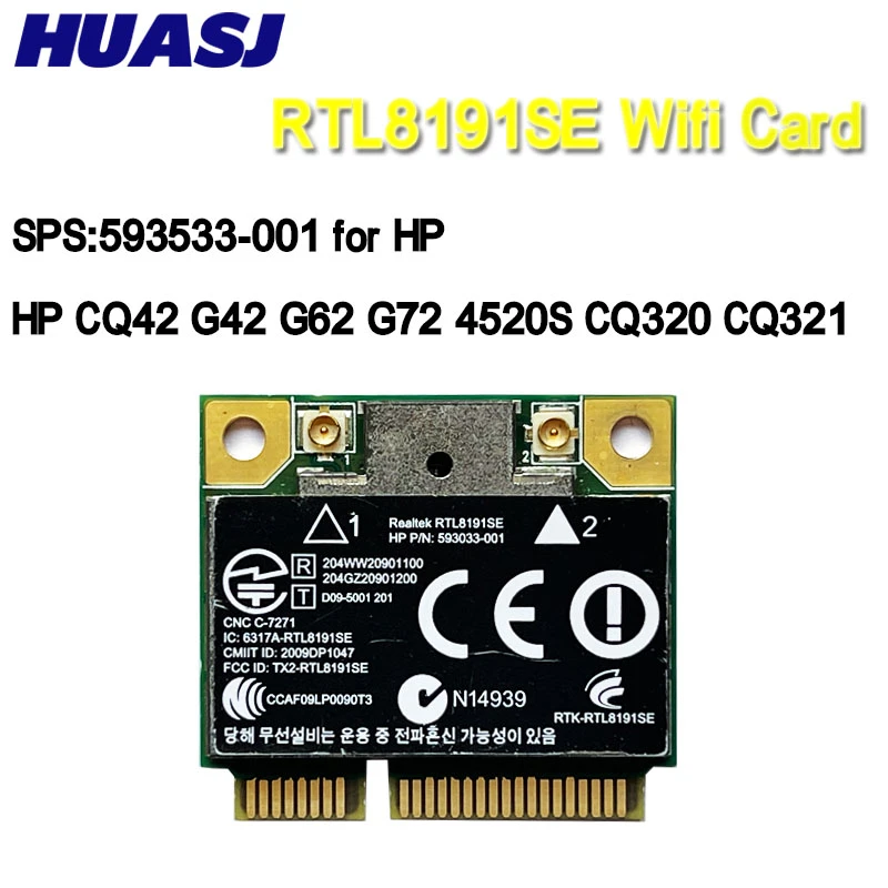 Placa De Rede Realtek Rtl8191 Sps 593533 Placa Wi-fi Sem Fio Para ...