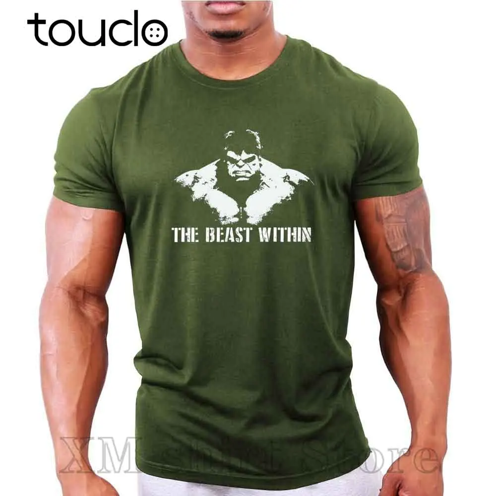 Camiseta con estampado de The Beast Within Hulk para hombre, ropa ...