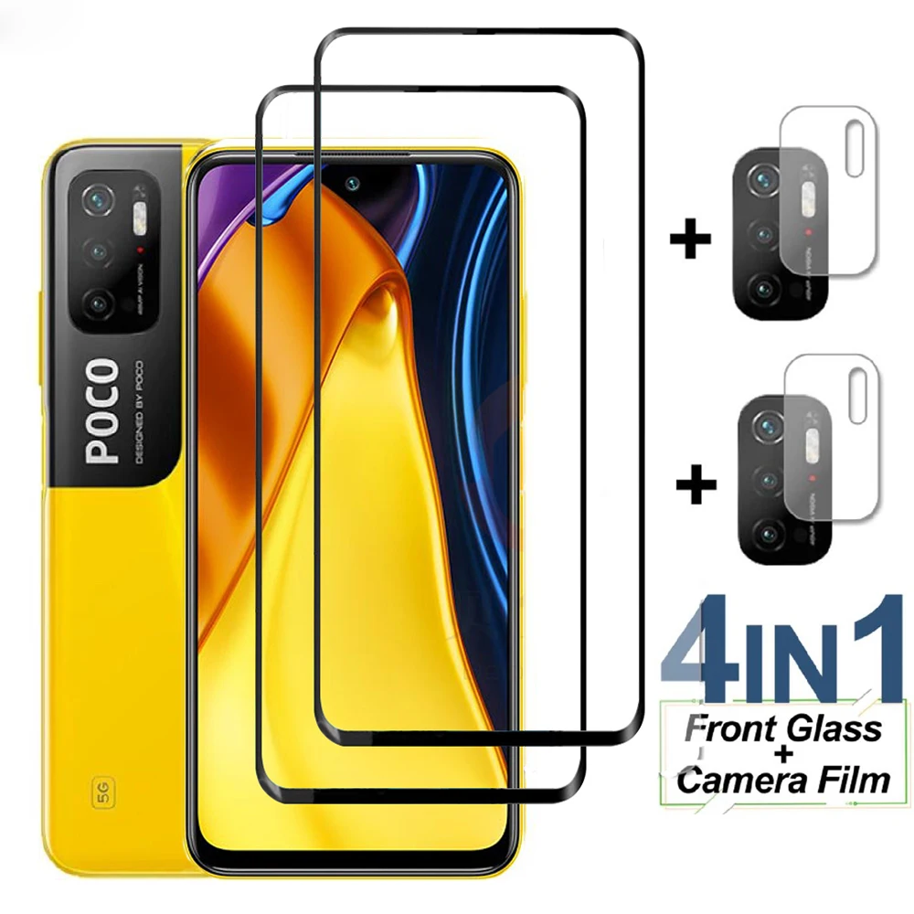4in1 Protection Glass For Xiaomi Poco M3 X3 Pro F3 Screen Protector ...
