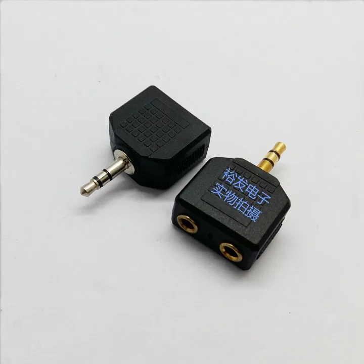 10pcs 3.5 headphone converter couple one male and two female audio ...