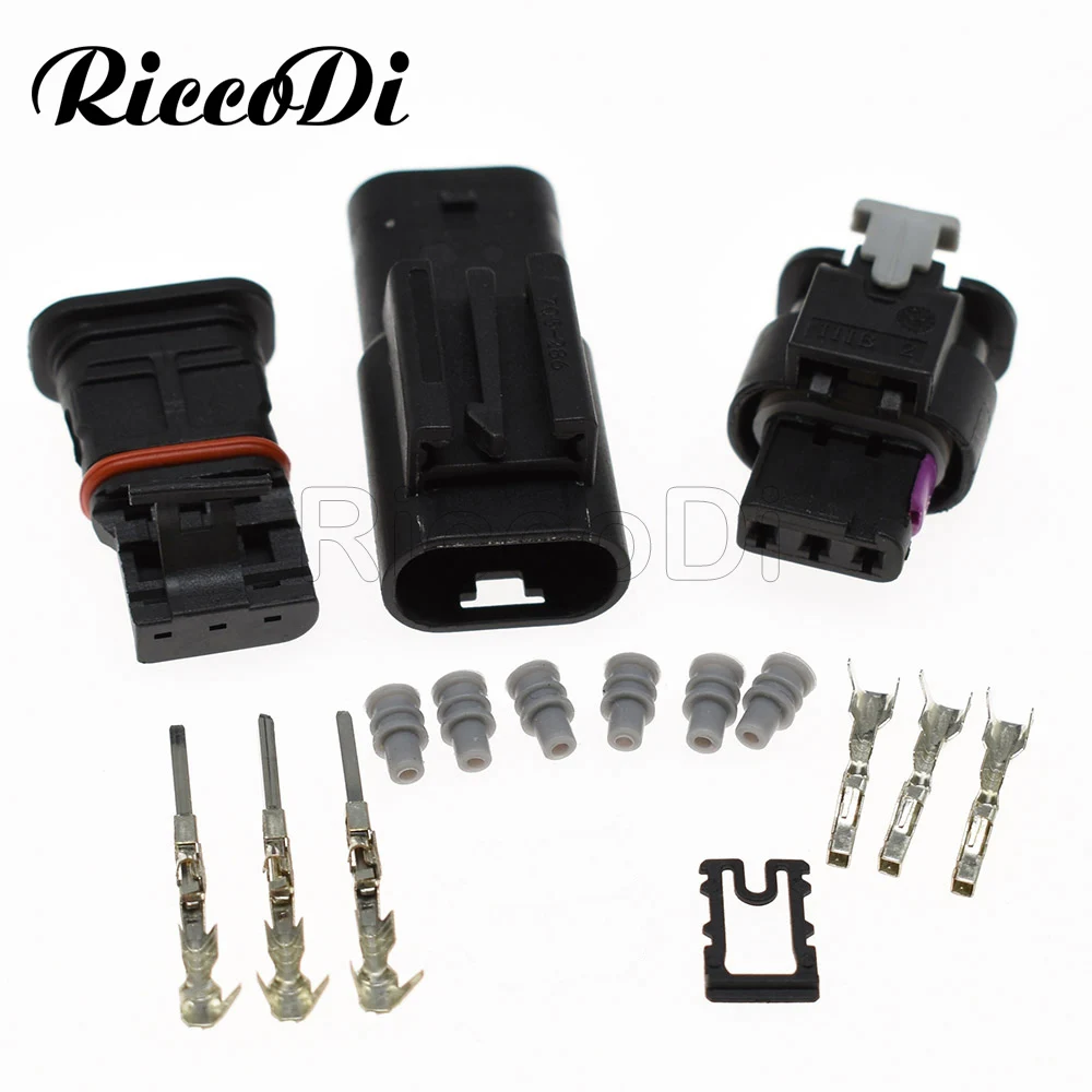 1/5/10/20 Kit 1718653-1 TE 3 Pin Auto Electronic Male Female Waterproof ...