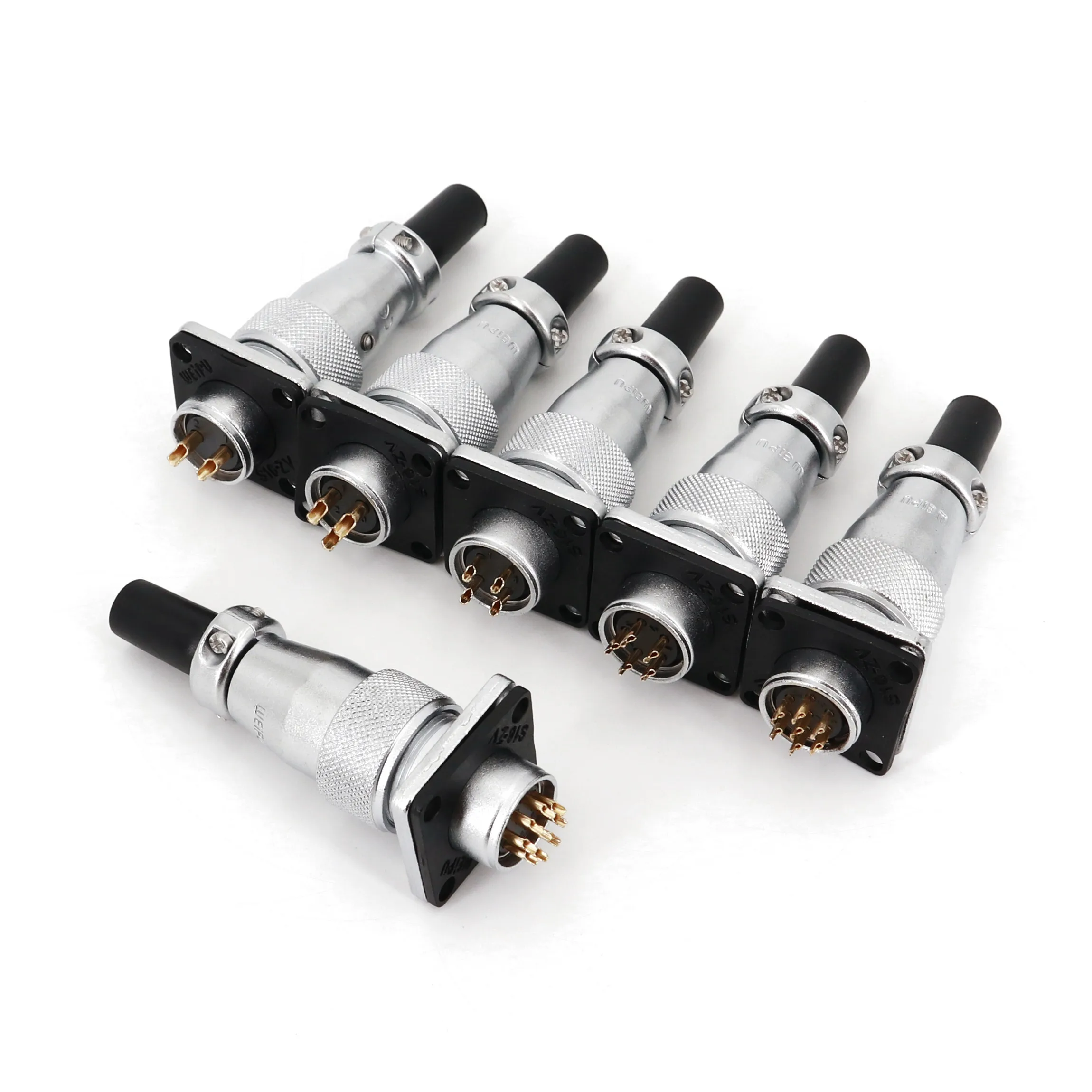 WS16 Square Flange 16mm Chassis Panel Mount 2/3/4/5/7/9 Metal Aviation ...