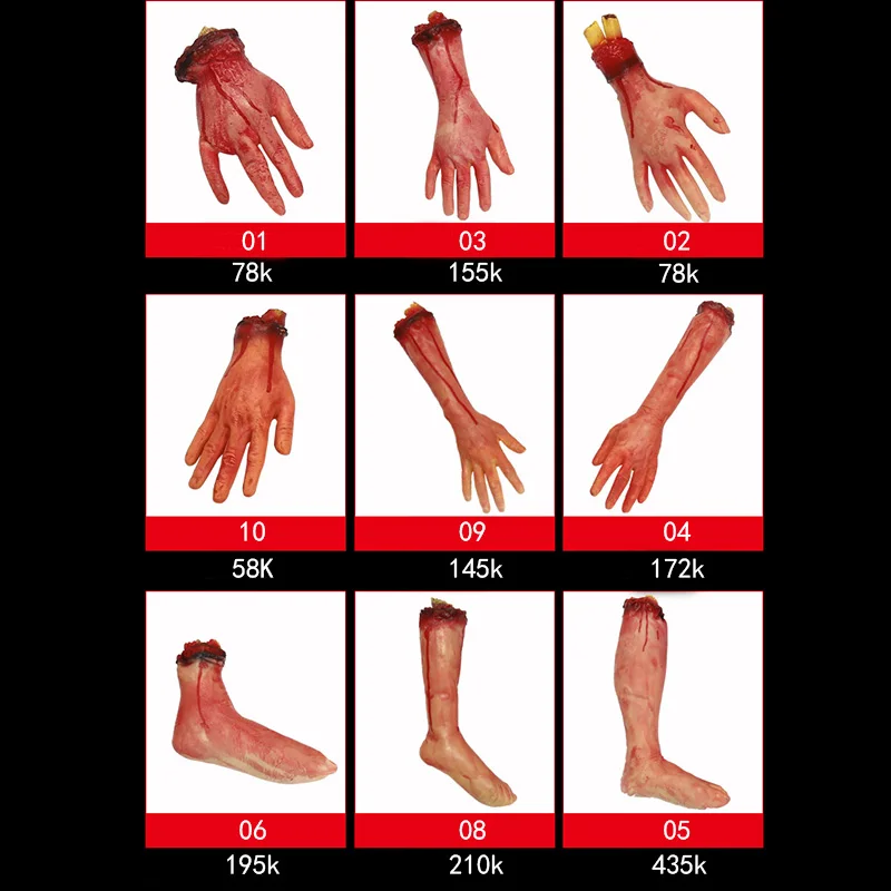 Halloween Horror Props Bloody Hand Haunted House Party Scary Fake Hand ...