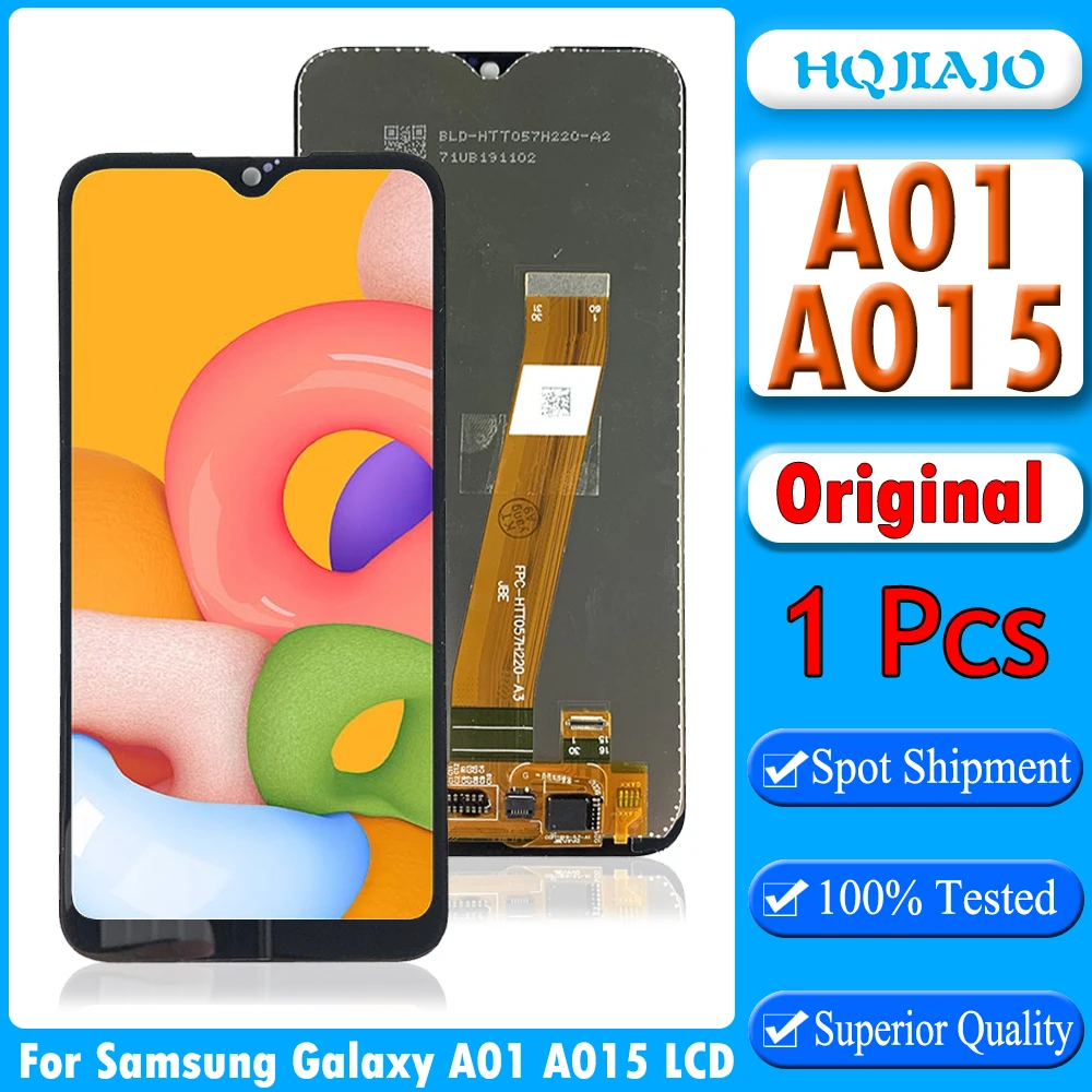 Pantalla LCD AMOLED Original de 5,7 pulgadas para Samsung Galaxy A01, A015, montaje de ...