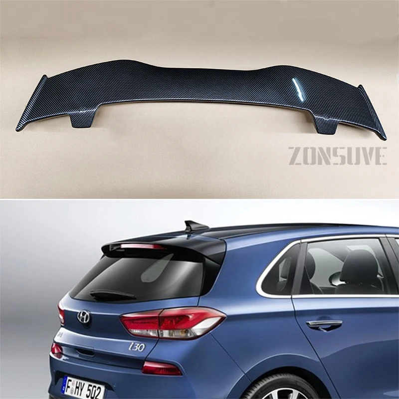 For-Hyundai-I30-2017-2020-Spoiler-ABS-Plastic-Hatchback-Roof-Rear-Wing ...