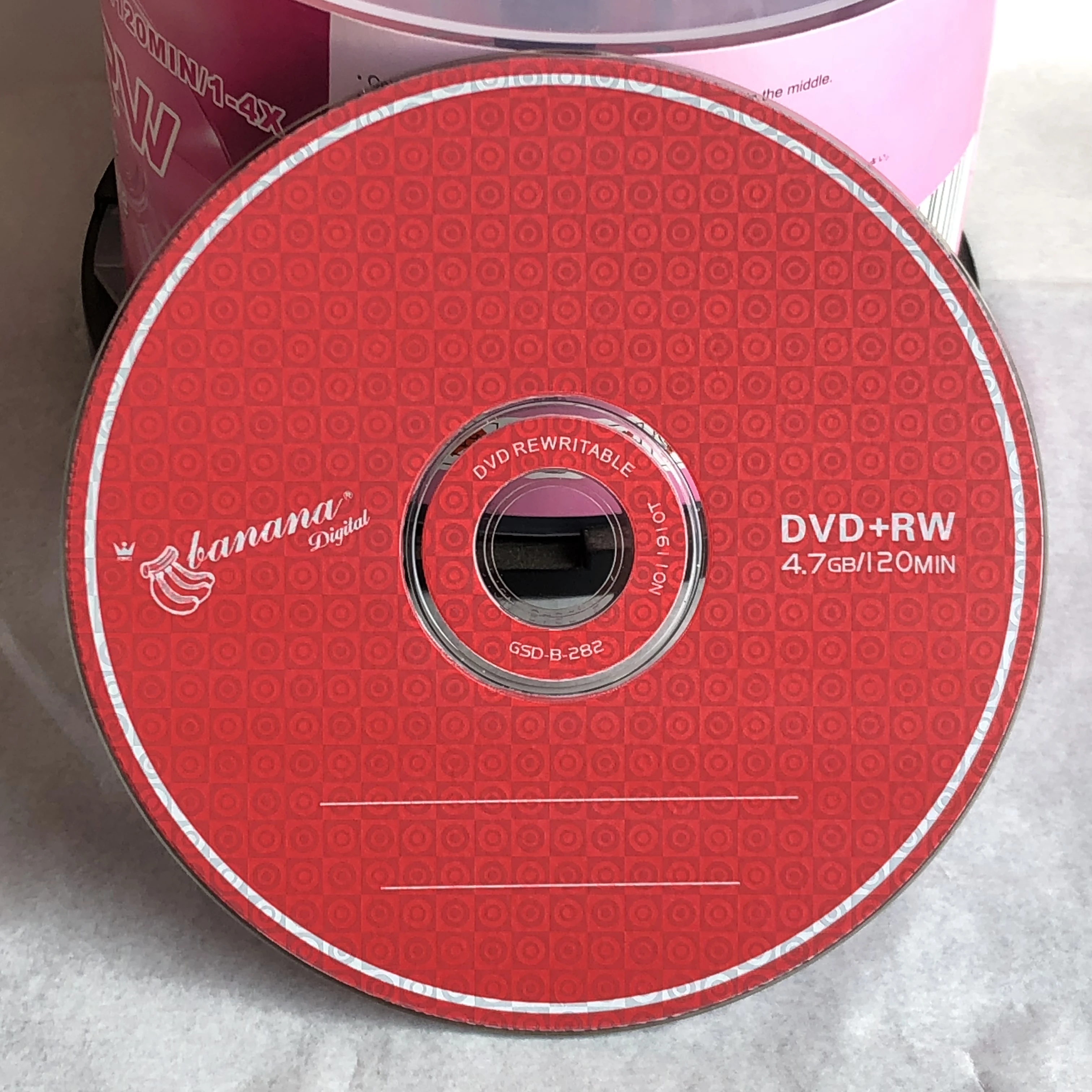 Wholesale 5 discs Grade A 1-4x 4.7 GB Blank DVD+RW Disc